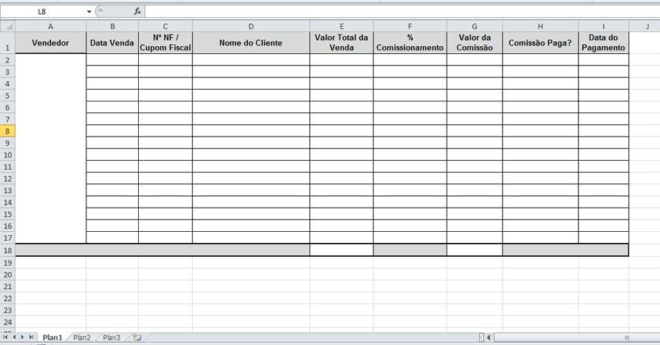 Planilha de Controle Serviços - Ordem de Serviço Excel Grátis